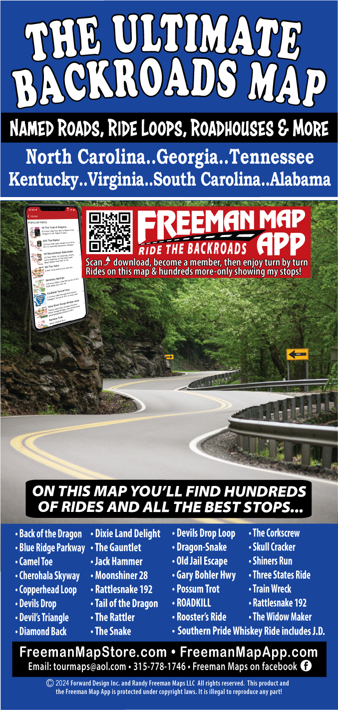 Ultimate Backroads Map-NC, TN, VA, KY, GA, SC, AL. From Bowling Green ...