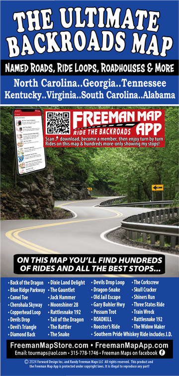 Ultimate Backroads Map-NC, TN, VA, KY, GA, SC, AL. From Bowling Green ...